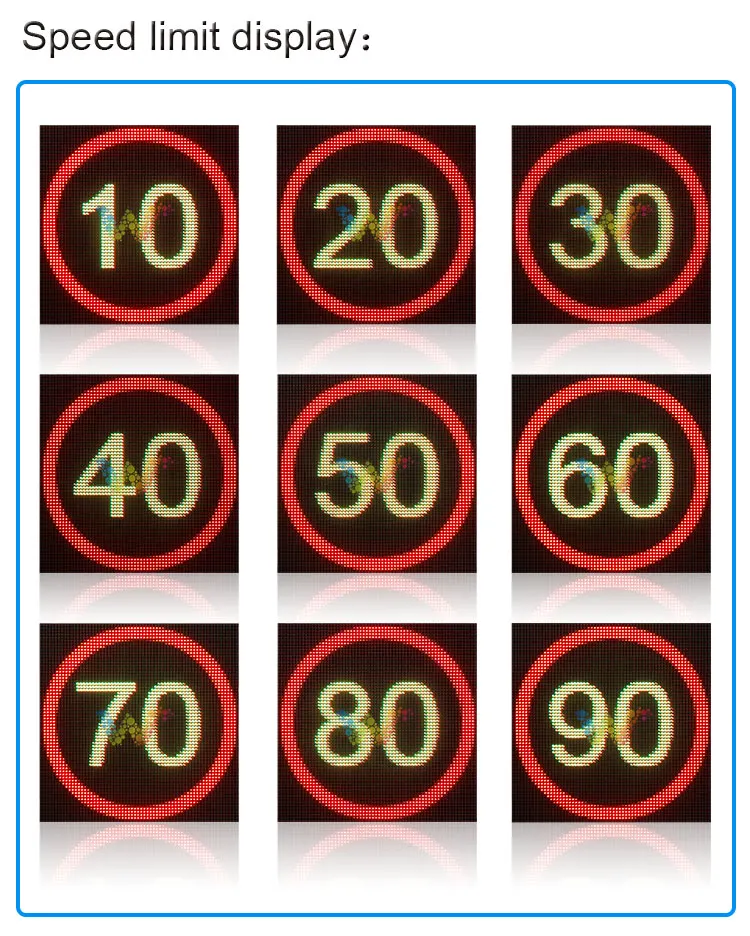 640mm Speed Variable Symbol - LED Road Security Indicator