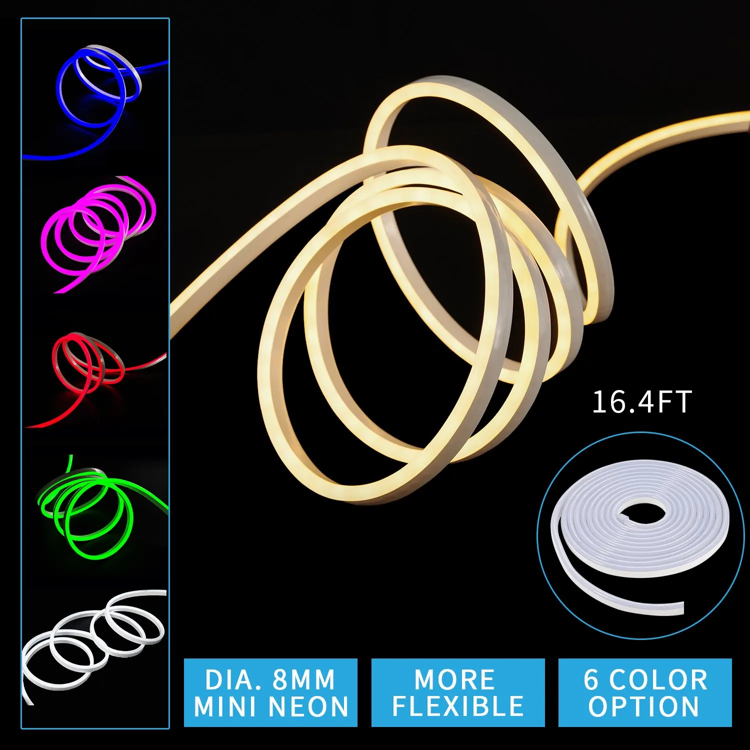 3.3 /1M Aluminum Channel Mounting Holder Channel Track for 8mmx16mm LED ...