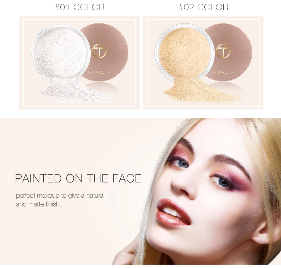 O.TWO.O Face Powder Makeup - 2 Colors Whitening Loose Powder