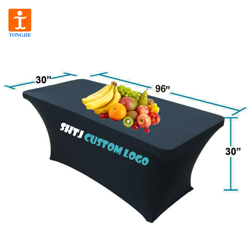 New Custom Logo Printed Fitted Cover Display Table Cloth For Trade Show ...