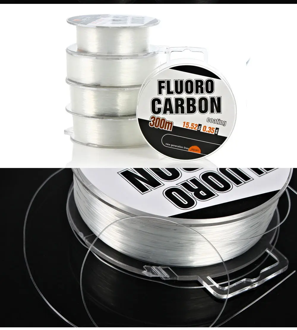300m Sink Line Fluorocarbon Coating Fishing Line Super Strong Nylon ...