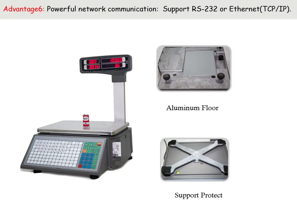 Price Computing Label Printing Barcode Scale Weighing Electronic ...