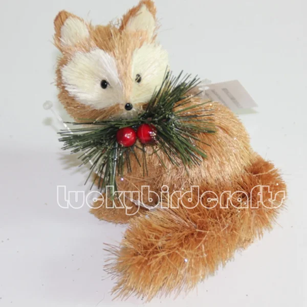 Christmas Fox Decoration/natural Straw Fox/popular Item/wholesale - Buy ...