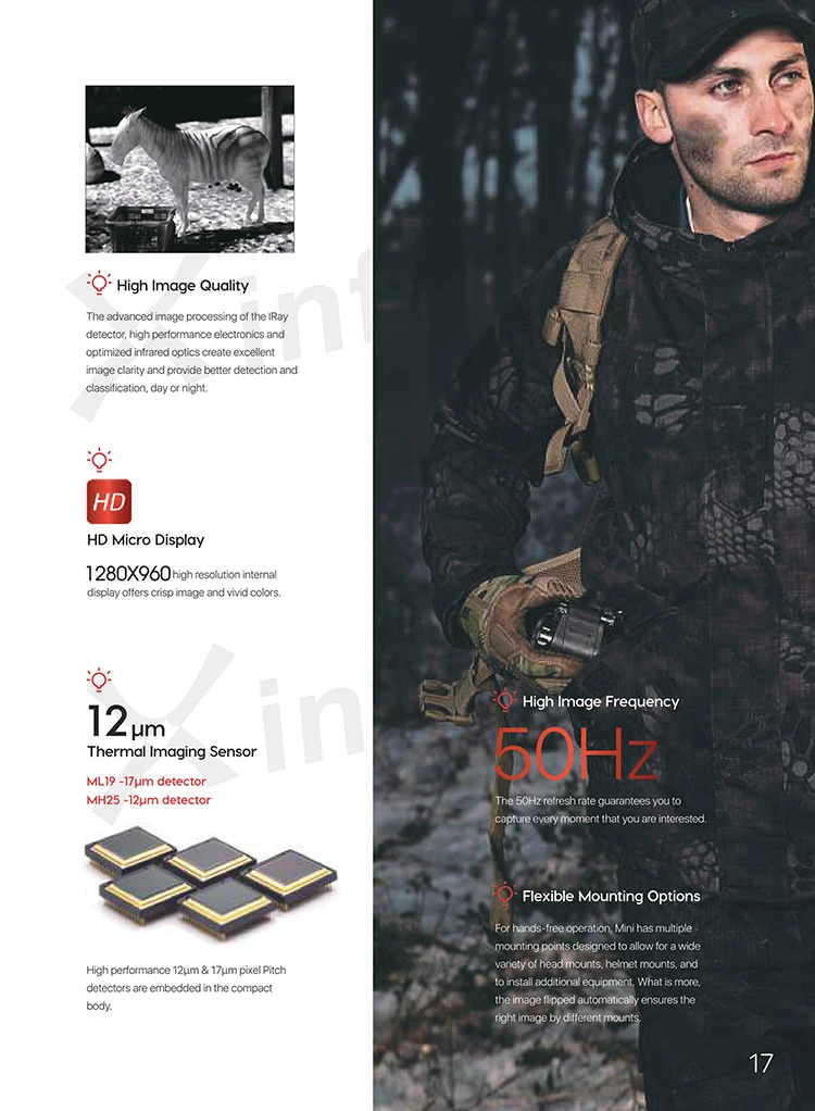 New IRay MH25 Helmet thermal imaging monocular Long distance Night ...