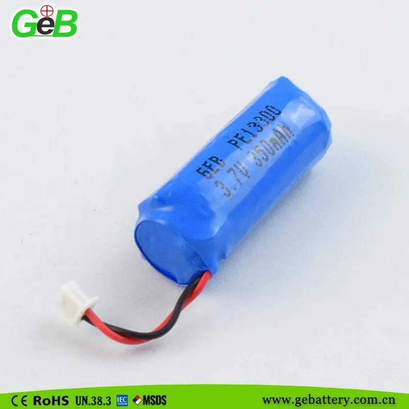 Geb Factory Cylindrical Lithium Polymer Rechargeable 13300 3.7v 350mah ...
