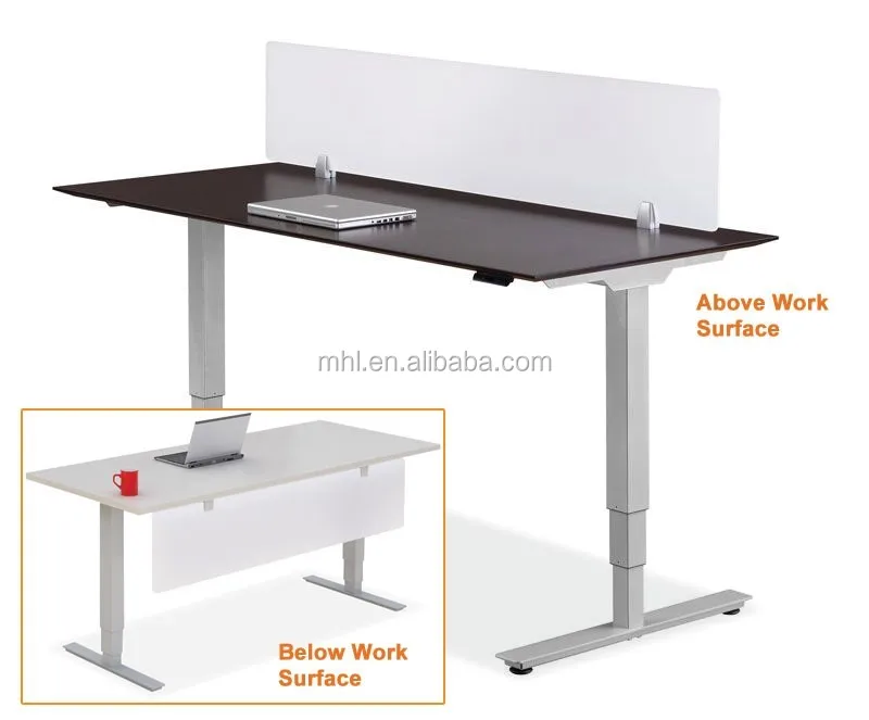 Office Desk Partition Bracket Aluminum Alloy Table Screen Privacy Panel ...