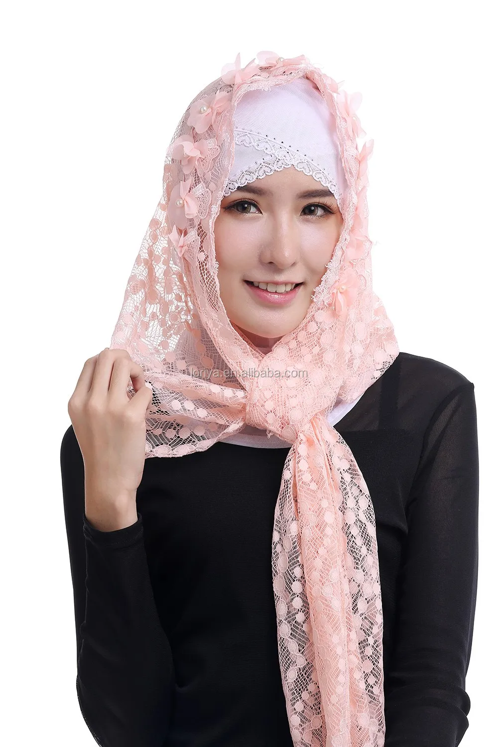 Hot Stylish Muslim Lace Inner Hijab Underscarf Cover Neck Inner Hijab ...