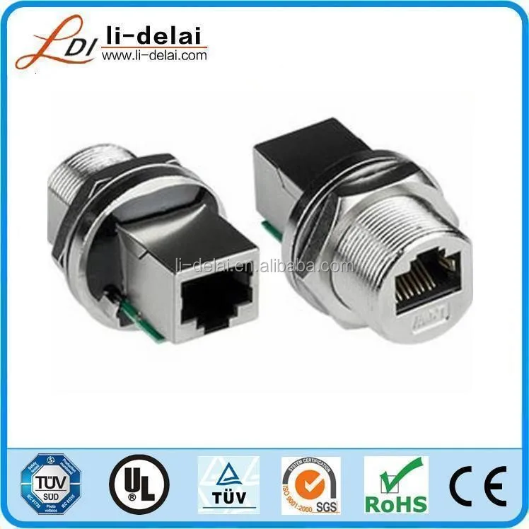 Ip68 Waterproof Rj45 Connector With Rj11/rj45 Bulkhead Jack/plug Socket ...