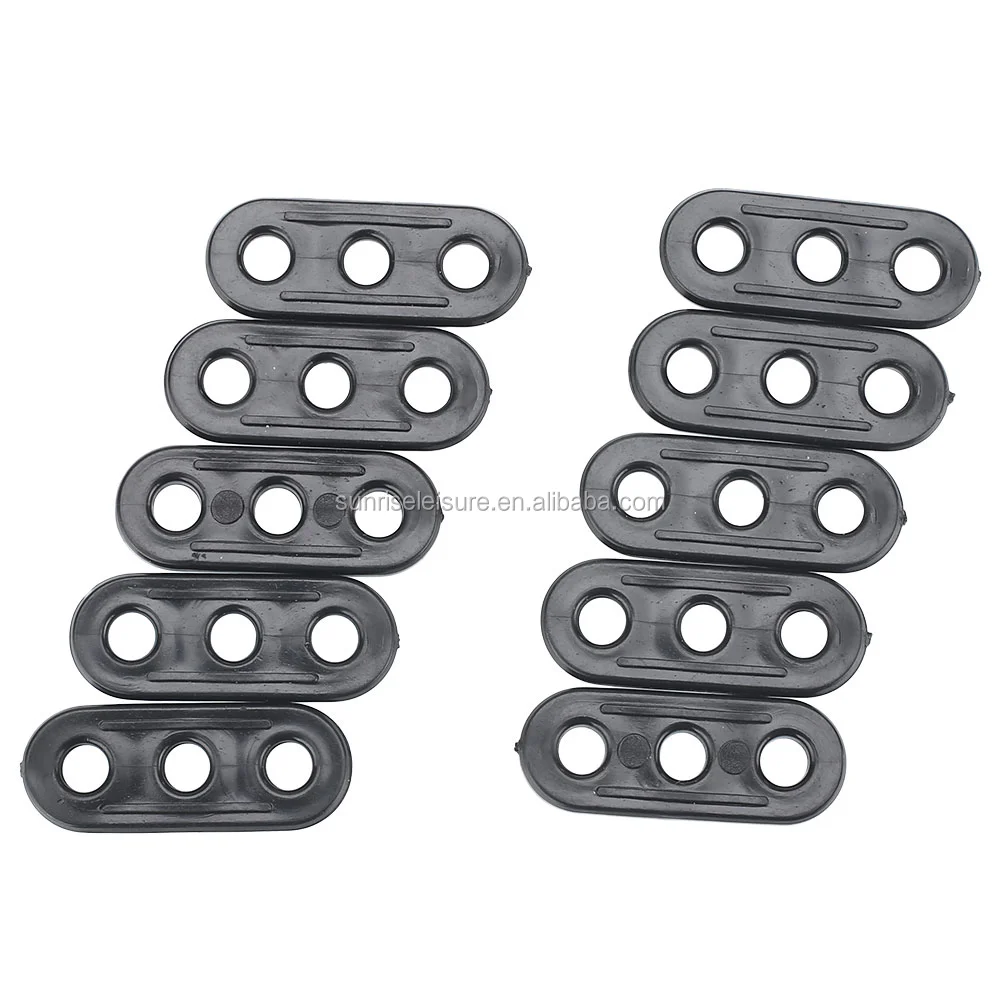 56767A# Black Plastic Tent Rope Tensioner - Adjustable & Durable