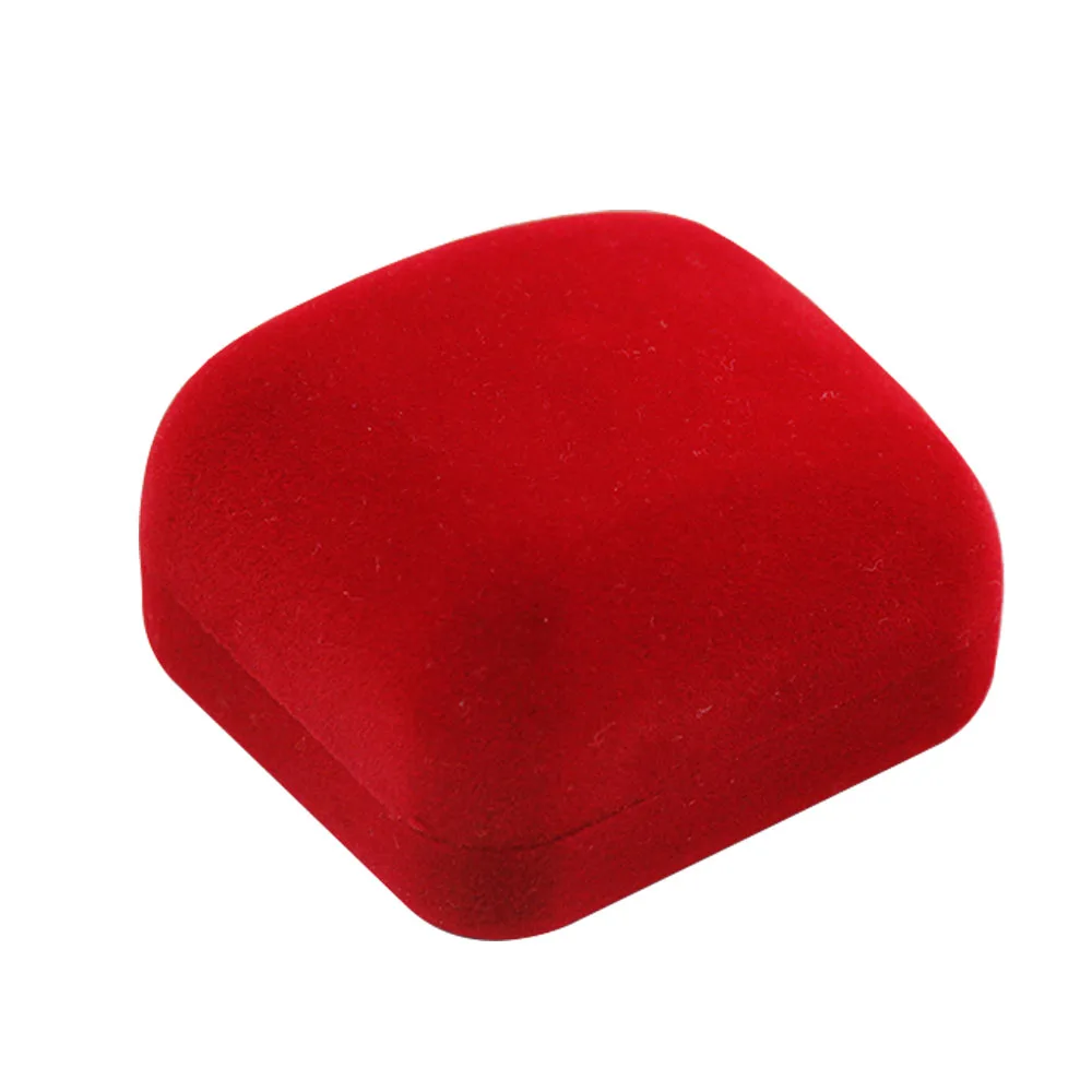 Round Square Shape Red Velvet Jewelry Box - Buy Velvet Jewelry Box,Red ...