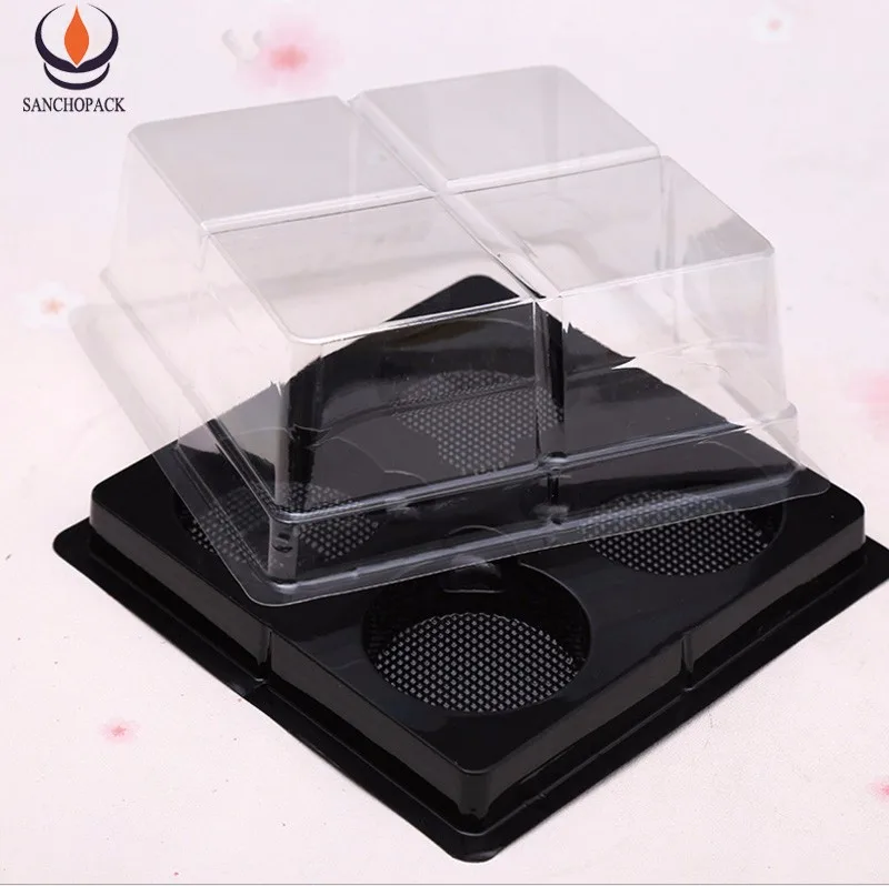 Wholesale Plastic Mochi Food Packaging Box With Bottom And Lid - Buy ...