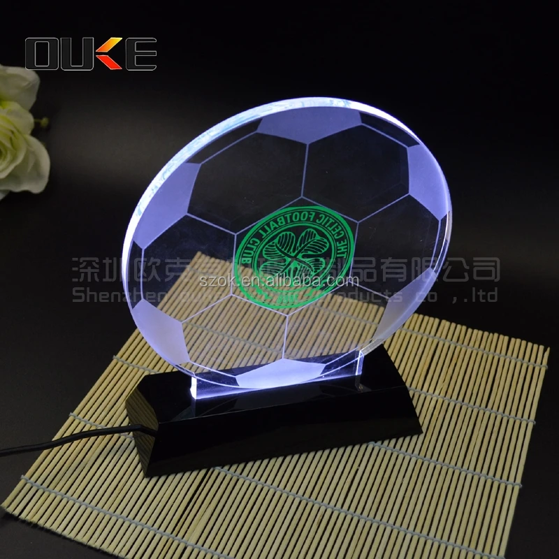 New Design Custom Led Light Acrylic Awards And Trophies For Football ...