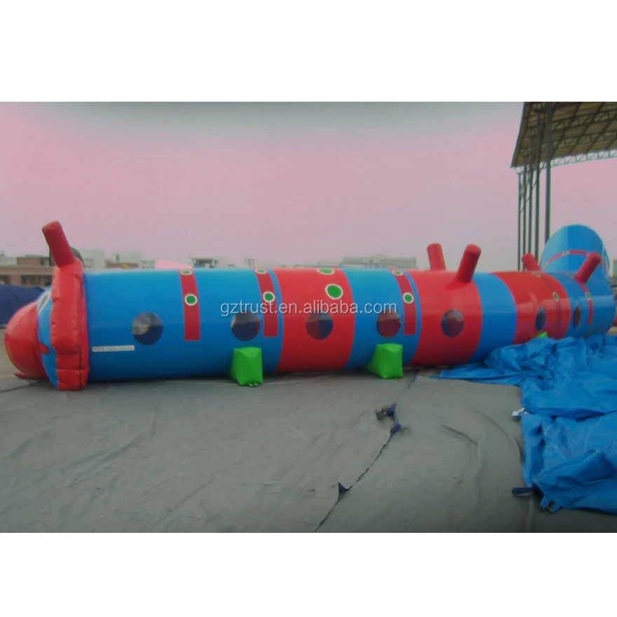 Worm Inflatable Tunnel Obstacle Course - Safe Fun for Kids