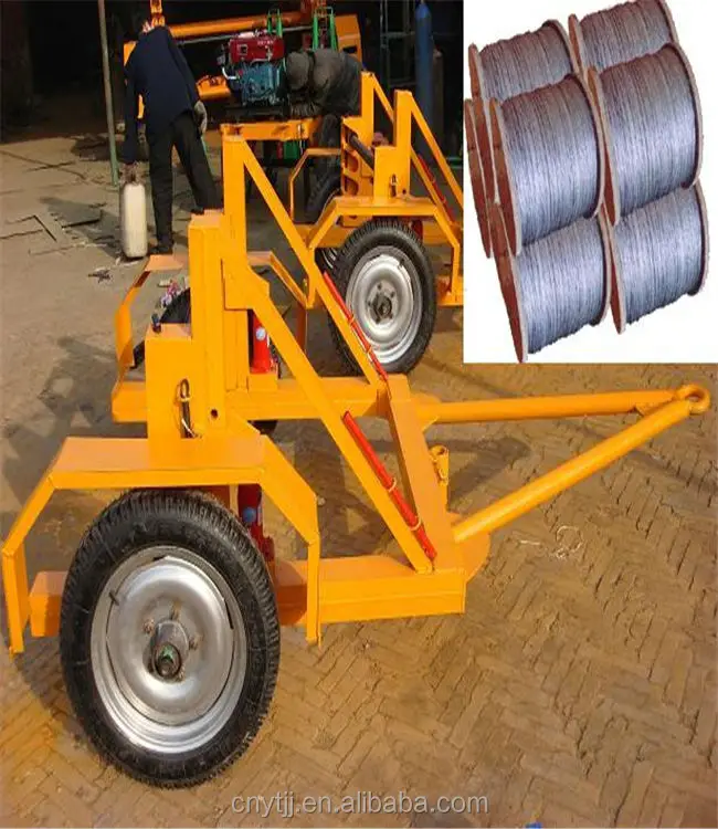 1.5t Cable Drum Trailer,Mechanical Hand Operated Loading Winch - Buy ...