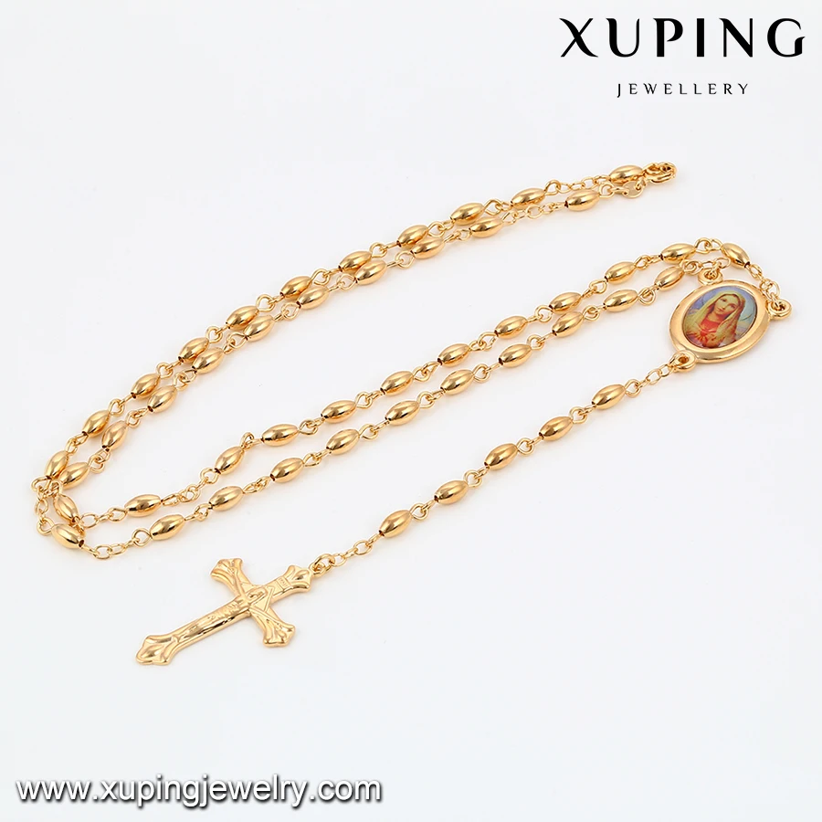 42338 Xuping Jewelry Fashion 18k Gold Plated Cross Necklace With Cross ...