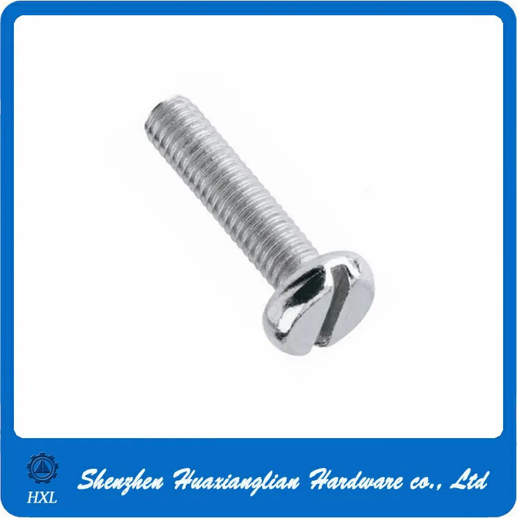 Din 85 M3 M4 M5 M6 Steel Plated Zinc Slot Pan Round Head Machine Screw