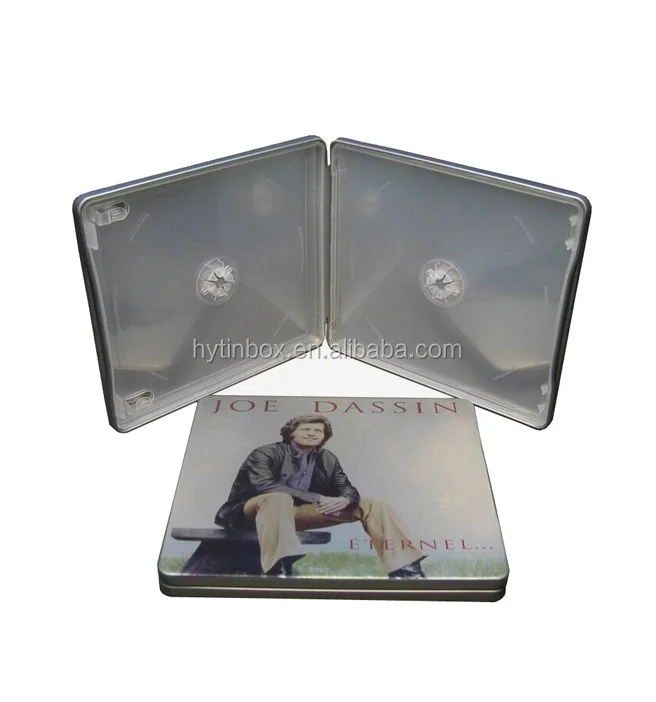 Square Shape Cd Tin Case Dvd Box With Pp Tray For 1cd Or 2cds - Buy Cd ...