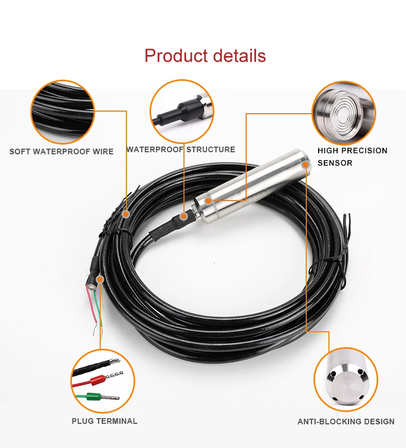 Asmik Acid Level Sensor With 4-20ma And Cable Length Level Transmitter ...