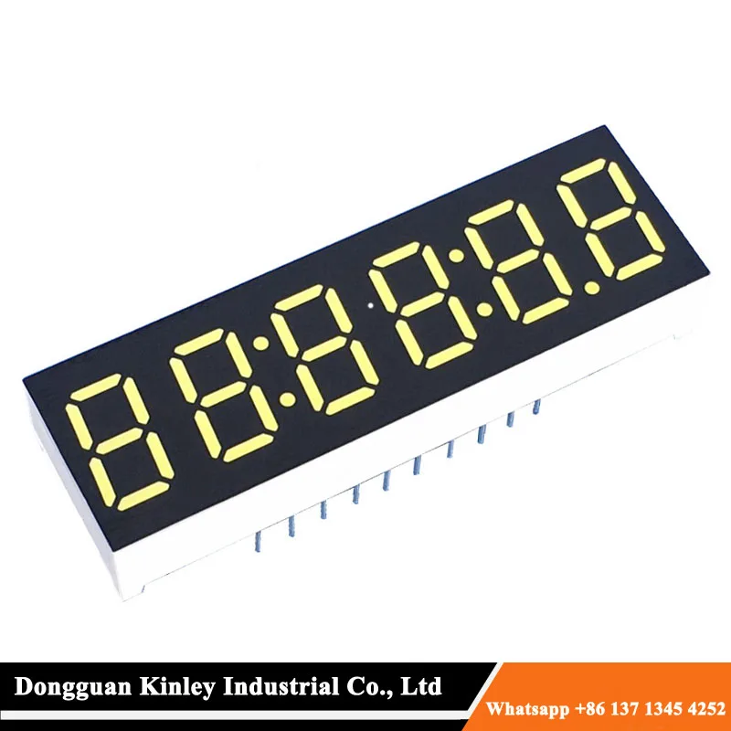 Hot sale Custom 0.36 인치 white 6 digit 7 세그먼트 (segment) digital led ...