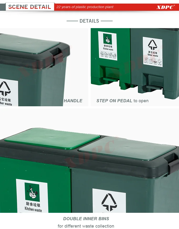 Kitchen segregated waste collection bins trash can| Alibaba.com