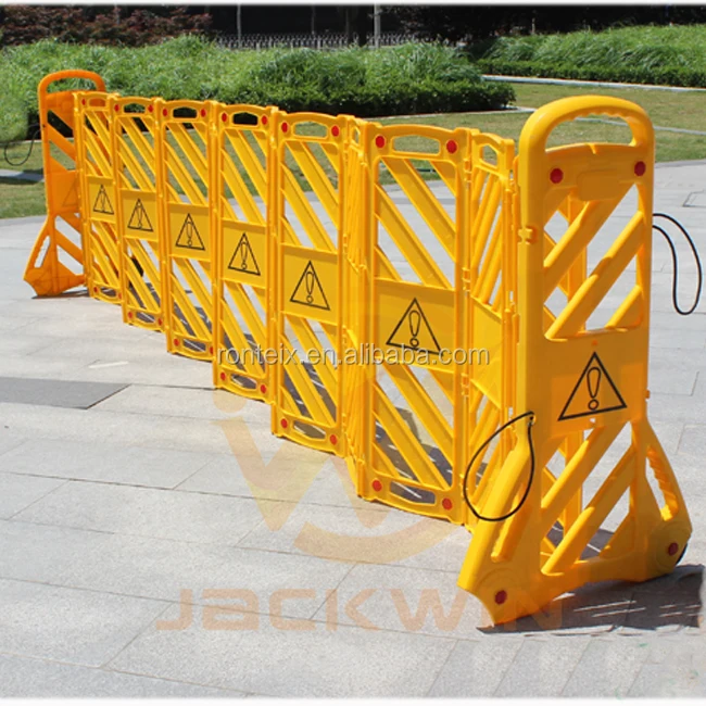 Plastic Portable Road Safety Barrier Retractable Guardrail - Buy ...