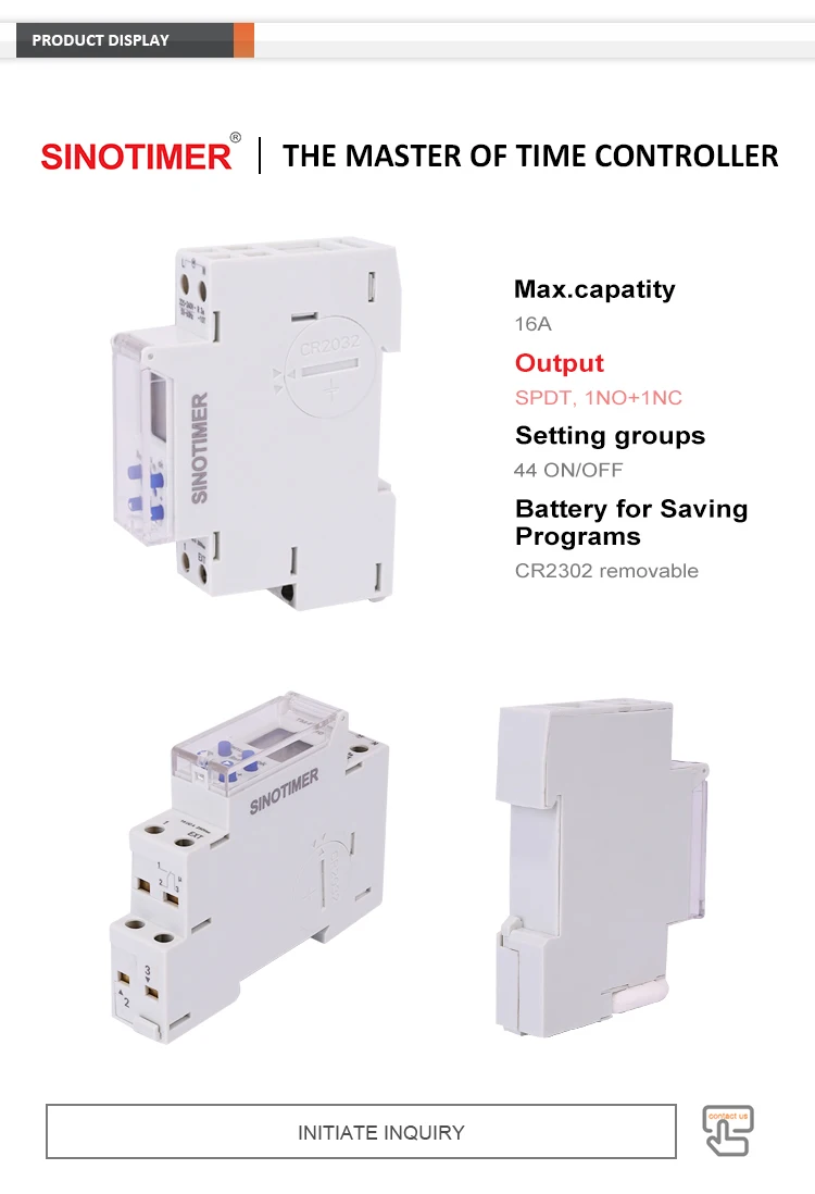 Factory Price 18mm Single Module Din Rail Programmable Timer Switch ...