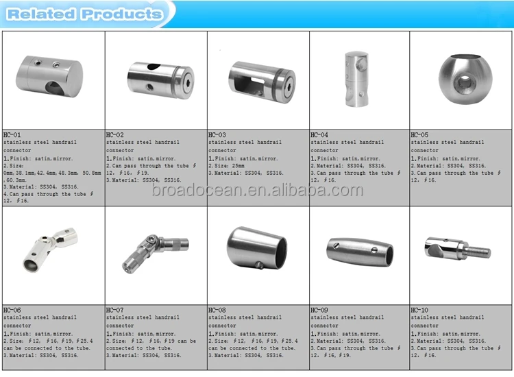 Stainless Steel Wire Connectors For Handrail - Buy Stainless Steel Wire ...