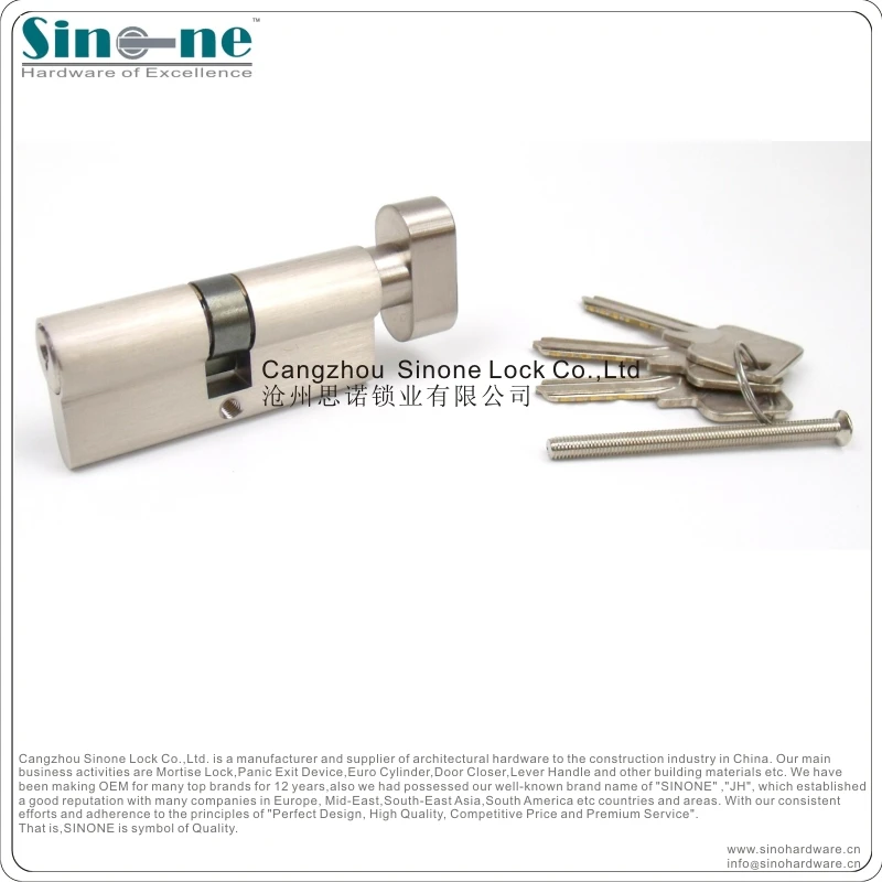 Solid Brass Euro Profile Cylinder Key To Round Thumb Turn Cylinder ...