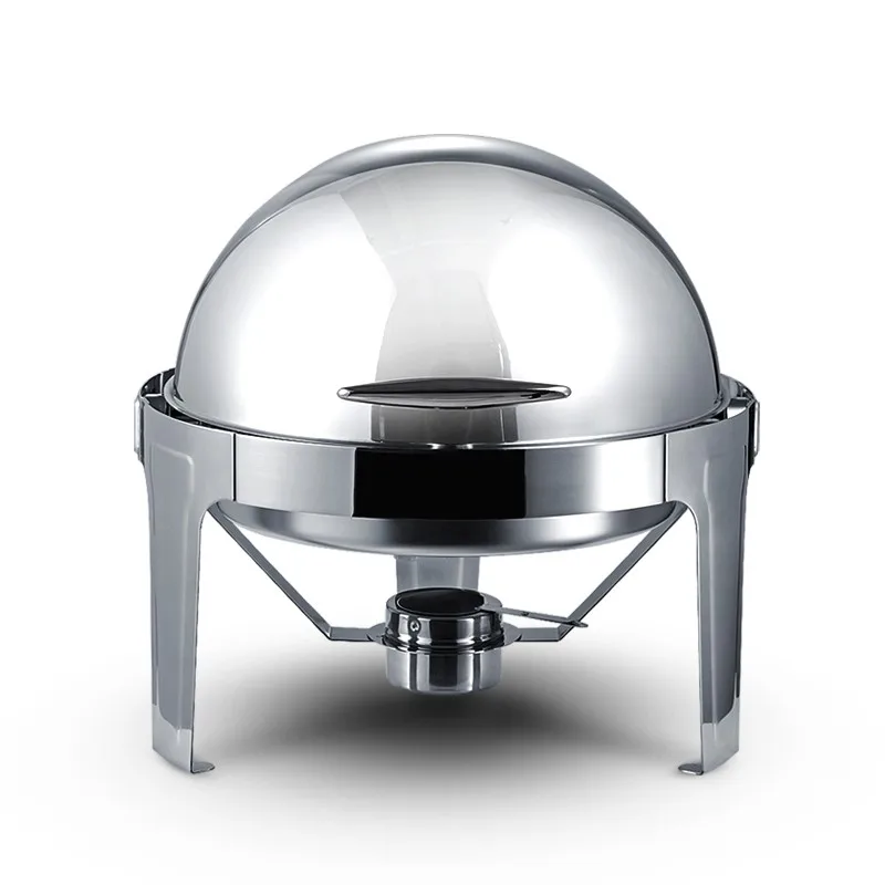 Roll Top Chafing Dish Burner - Stainless Steel Buffet Stove