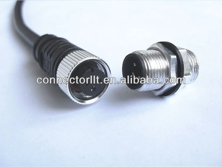 M12 3 Pin Metal Housing Wire To Board Cable Connector - Buy 3 Pin ...