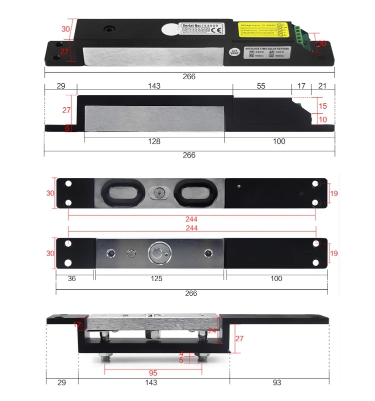 SL-1200 Magnetic Shear Lock for Access Control Systems