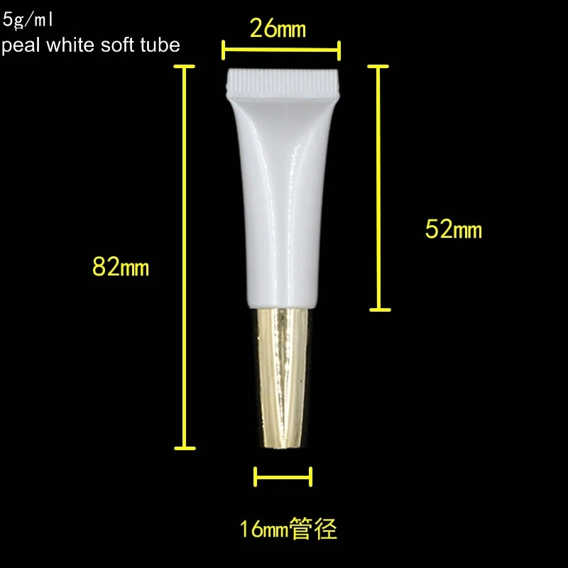 Wholesale 5 Ml Plastic Mini Cosmetic Tube With Silver Or Gold Lid,Empty ...