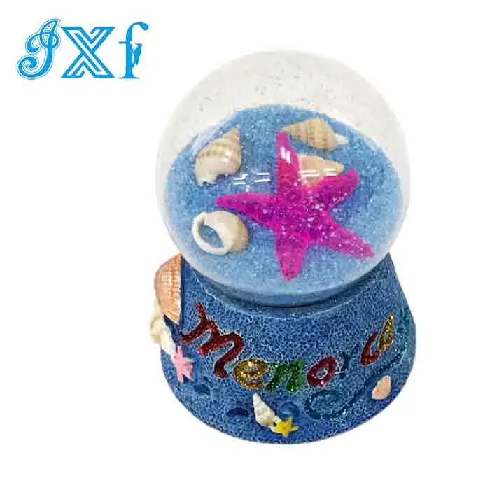 Summer Style Colorful Sand And Small Sea Shell Beach Snowglobe Decor ...