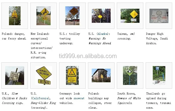 Reflective Road Traffic Signs Plate Triangle Warning Portable Traffic ...