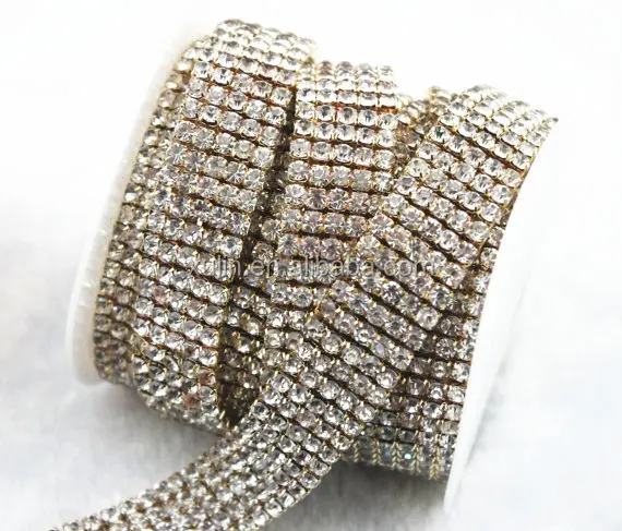 5 Rows Multi Rows Crystal Rhinestone Cup Chain - Buy Multi Rows Crystal ...
