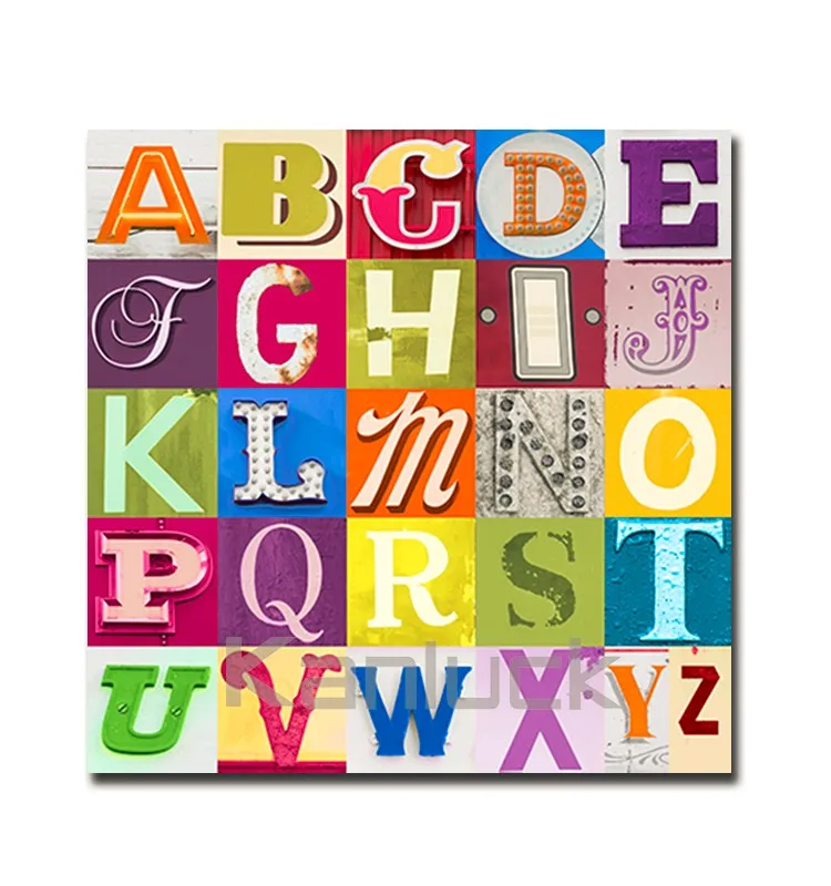 Alphabet Abc Kids Art For Home Decoration - Buy Kids Art,Fine ...