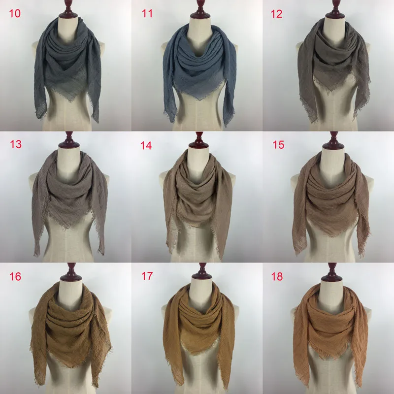Wholesale Solid Color Scarves - Soft Cotton, 32 Colors