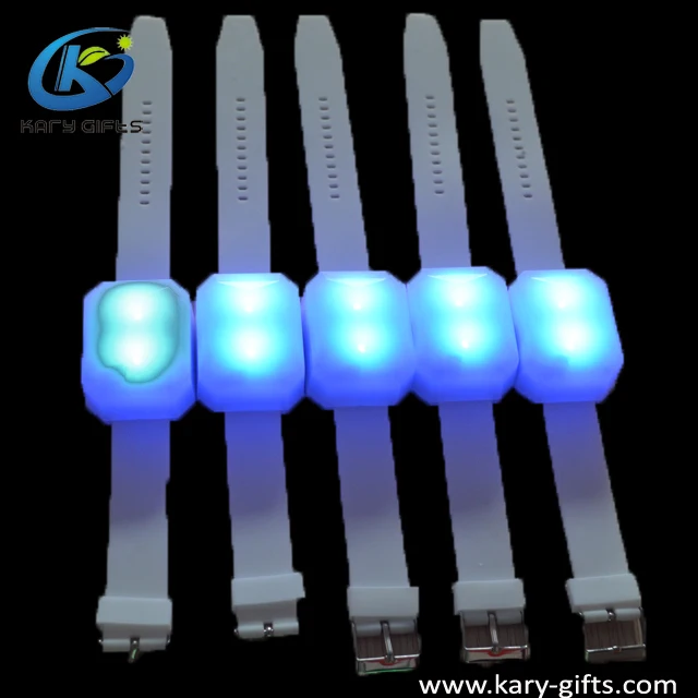 Events Programmed Color Changing DMX Control LED Flashing Wristband ...