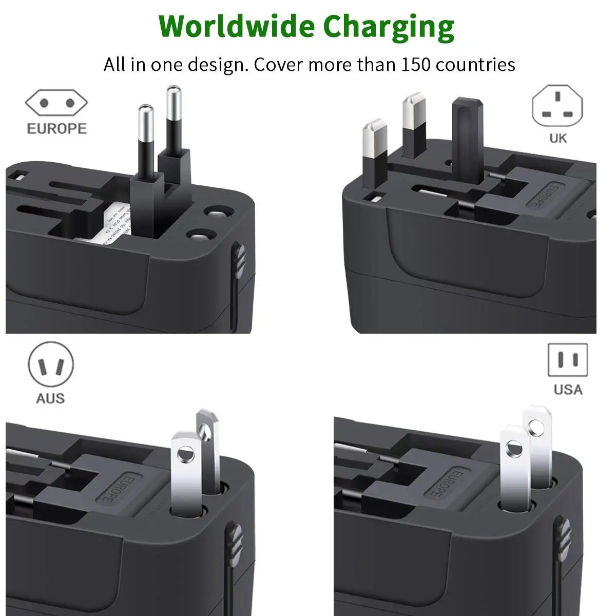Uk/au/eu/us Plug In One Socket Plug Travel Adapter Global World ...