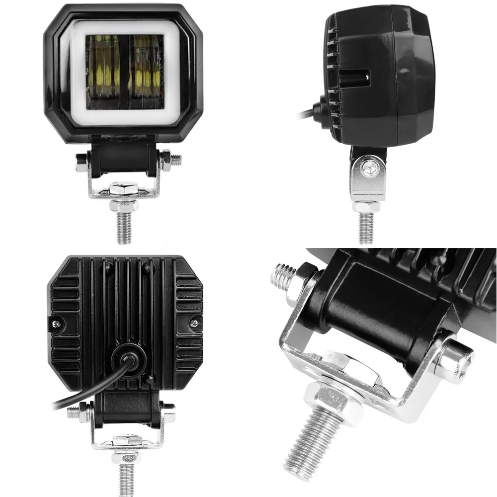 Waterproof 3 Inch 12v 24v 6000k 20w Square Shape Led Work Light With ...