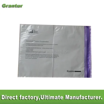 Fedex Zip Lock Packing List Envelope Enclosed Express Bag Custom ...