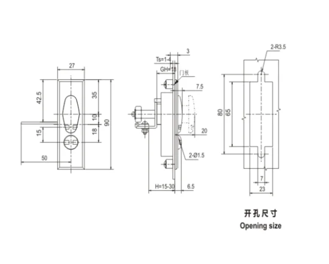 Ms505-2 Heavy Duty Lock Switchboard Cabinet Electrical Panel Door Lock ...