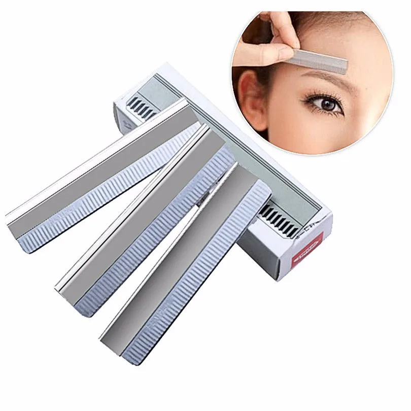 10pcs Professional Eyebrow Trimmer Razor Stainless Steel Eyebrow Knife ...