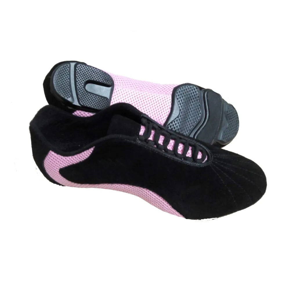Customized Ladies Pink Oem Dance Shoe Shiny Design Suede Cheerleading ...
