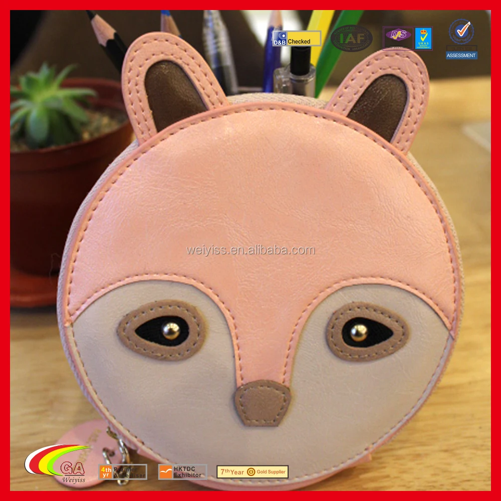 Lovely Animal Shape Leather Coin Purse Promotion Gift,Zipper Round Cion ...