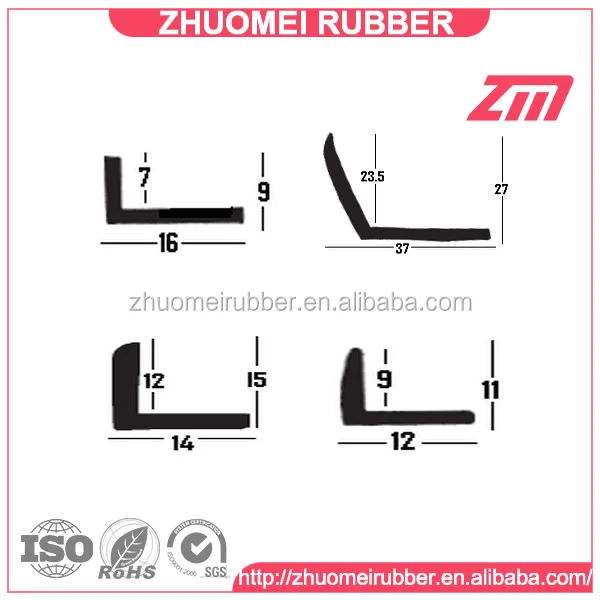L Shape Angle Rubber Extrusion Seal Strips - Buy Angle Rubber,Angle ...