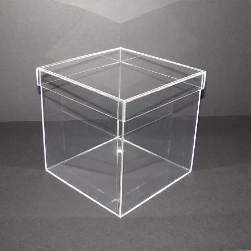 6 Sided Clear Acrylic Cube Gift Storage Organizer Box/container/bin ...
