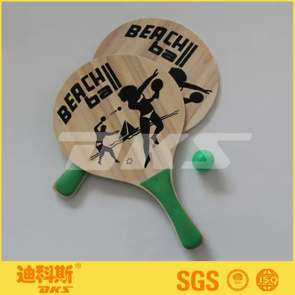 International Standard Beach Racket Set Wooden Paddles Custom Two ...