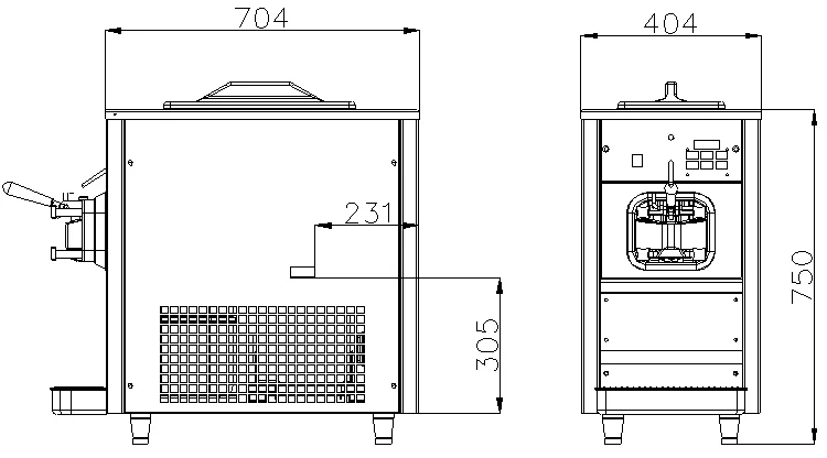 Top-soft Ice Cream Machine - High Productivity & Single Flavor