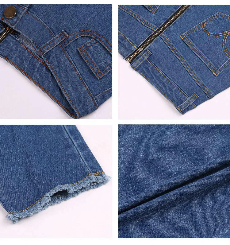 Fancy Back Zipper Design Skinny Blue Denim Jeans For Sexy Womens - Buy ...